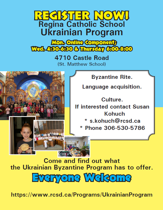 Ukrainian Program - Regina Catholic Schools